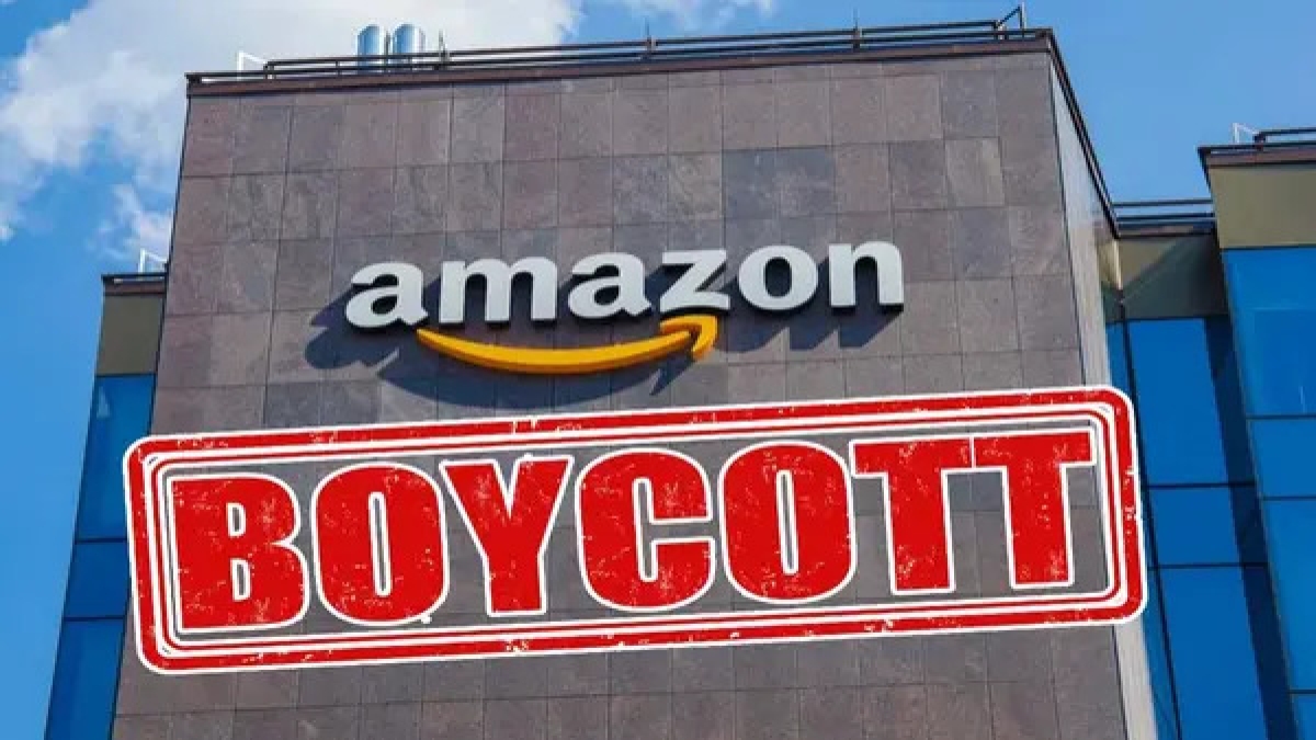 Boycott slogans on online shopping website Amazon, police registered a ...