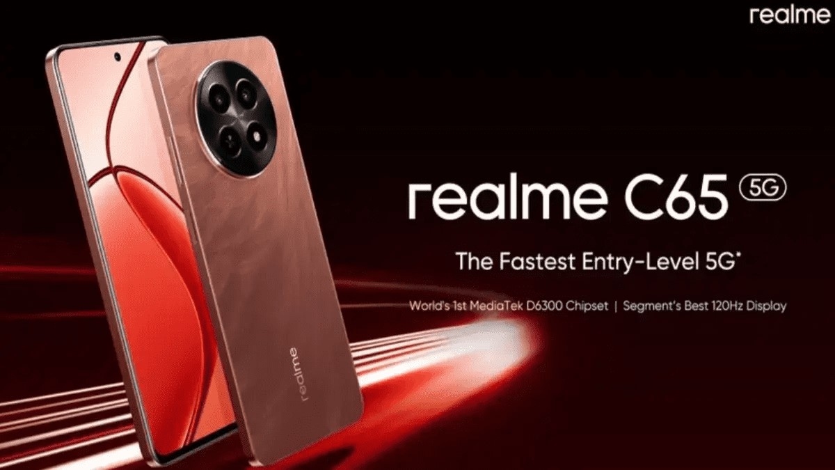 नए कलर में आया Realme C65 5G, Realme C65 Launched With New Speedy Red ...